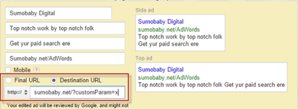 What is happening with Destination URLs? - Sumobaby Digital